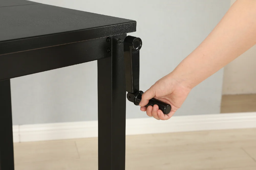 Ada Modern Adjustable Height Gaming Desk - Sit to Stand Manual Crank ...