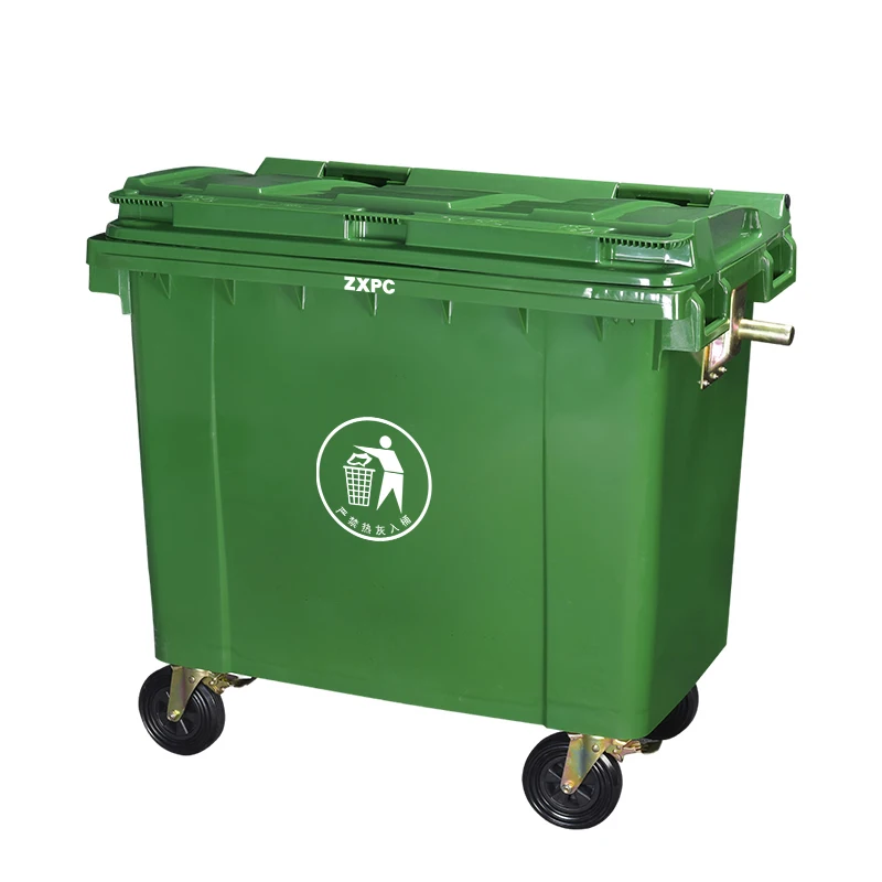 660 Liter Biohazard Mobile Garbage Bin 4 Wheel - Buy Four Wheel Plastic ...