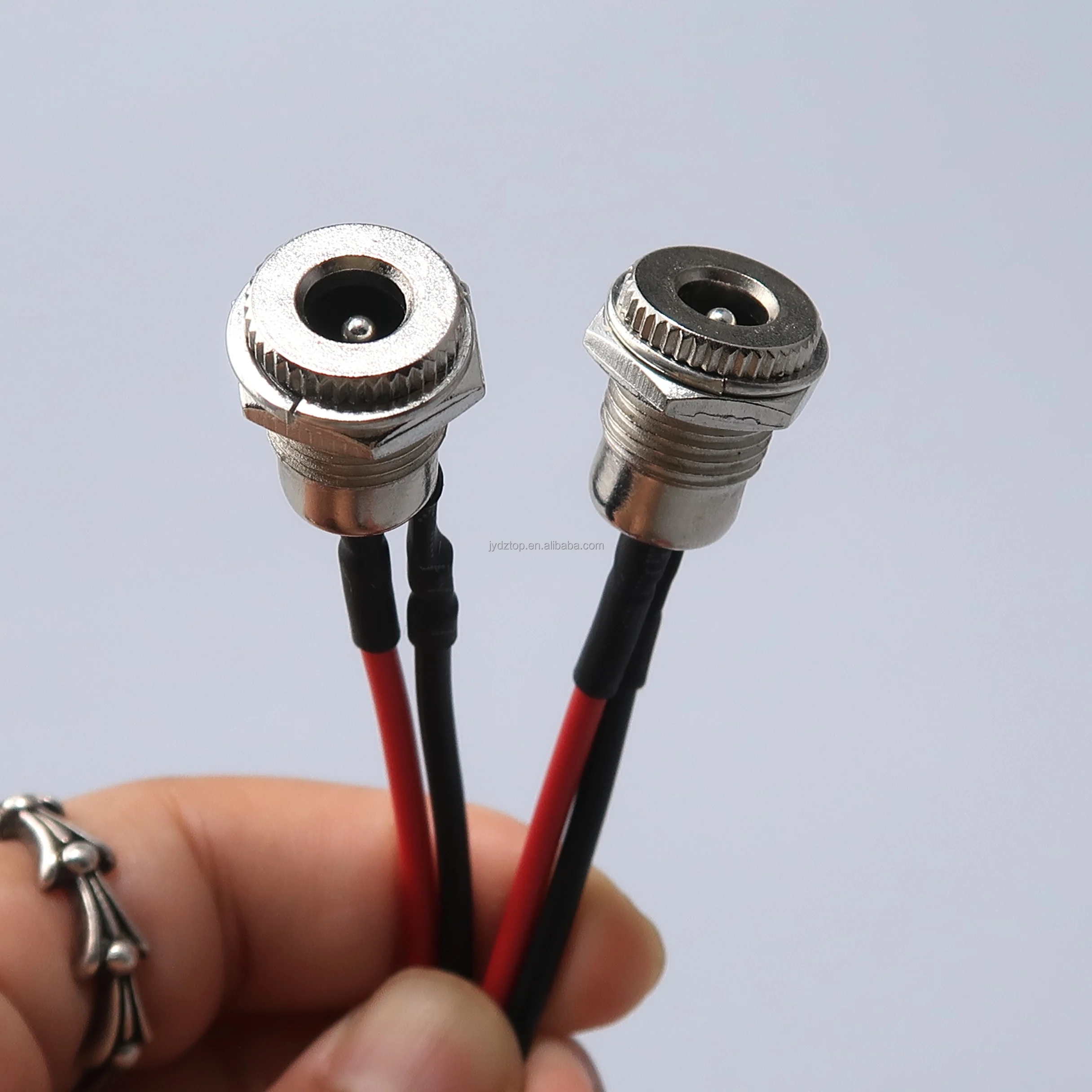 10cm 18awg 5a Panel Mount Dc 099 Female Socket 5.5x2.1mm 2.5mm Metal ...