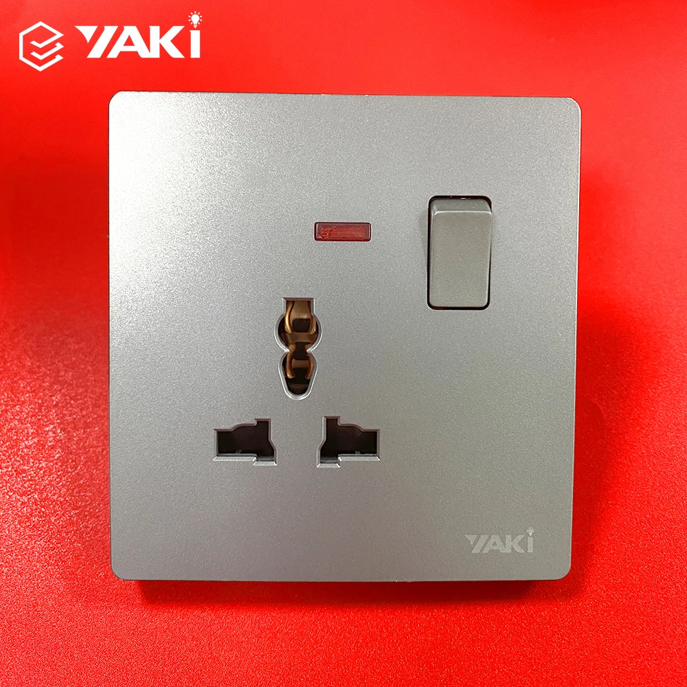 YAKI High Quality 16A UK Socket Panel 86 Universal Plug Electric Wall ...