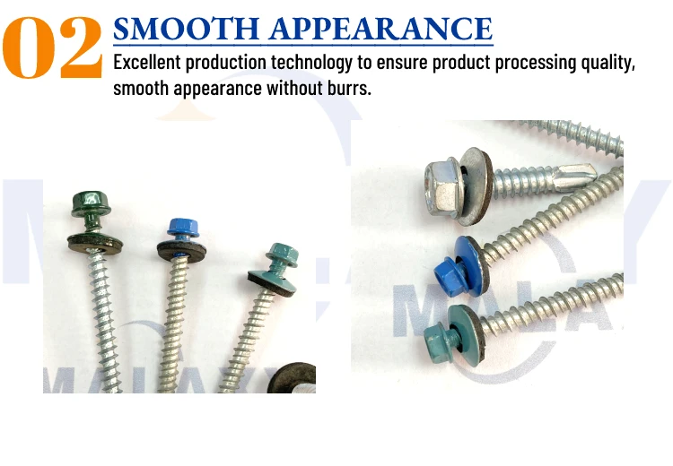 MALAXY Long Sandwich Panels Screws Hex Washer Head Self Drilling ...