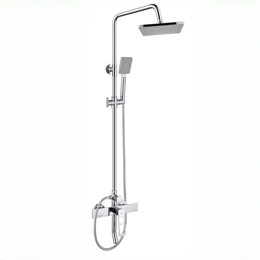 Kawal Modern Square Ceramic Valve Core Easy Installation Multifunctional 3 Water Outlet Shower ...