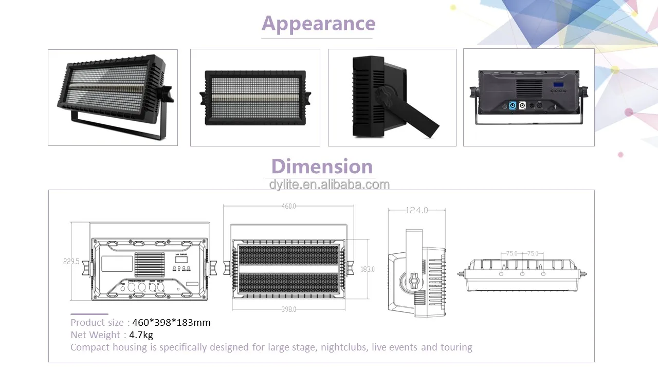 Indoor Lighting Dmx Control Stormy 1200 Rgbw 4in1 Atomic Led Strobe ...