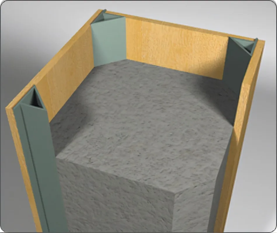 Plastic Pvc Section For Forming Chamfered Corner - Buy Plastic Section ...