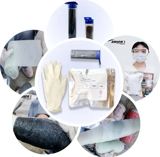 Epoxy Putty And Polyurethane Resin Fiberglass Wrap Pipe Bandage Repair ...