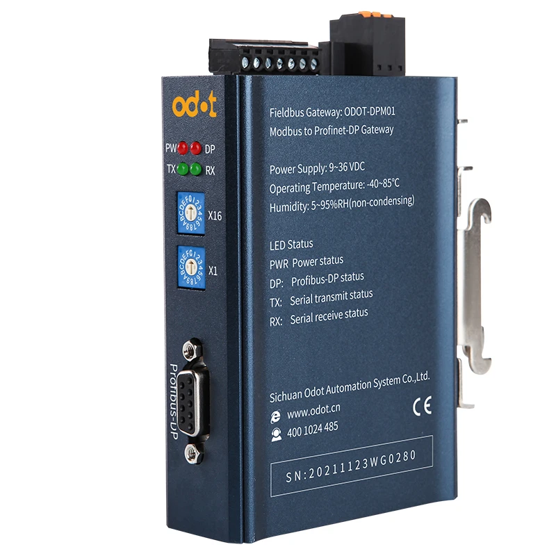 ODOT-DPM01 Protocol Converter - Modbus-Rtu to PROFIBUS-DP ODOT-DPM01 Protocol Converter - Modbus-Rtu to PROFIBUS-DP