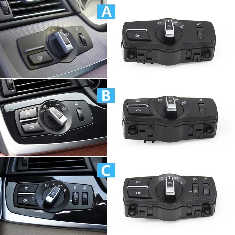 Car Front Headlight Switch Headlamp Rotation Button Assembly For Bmw 5 ...