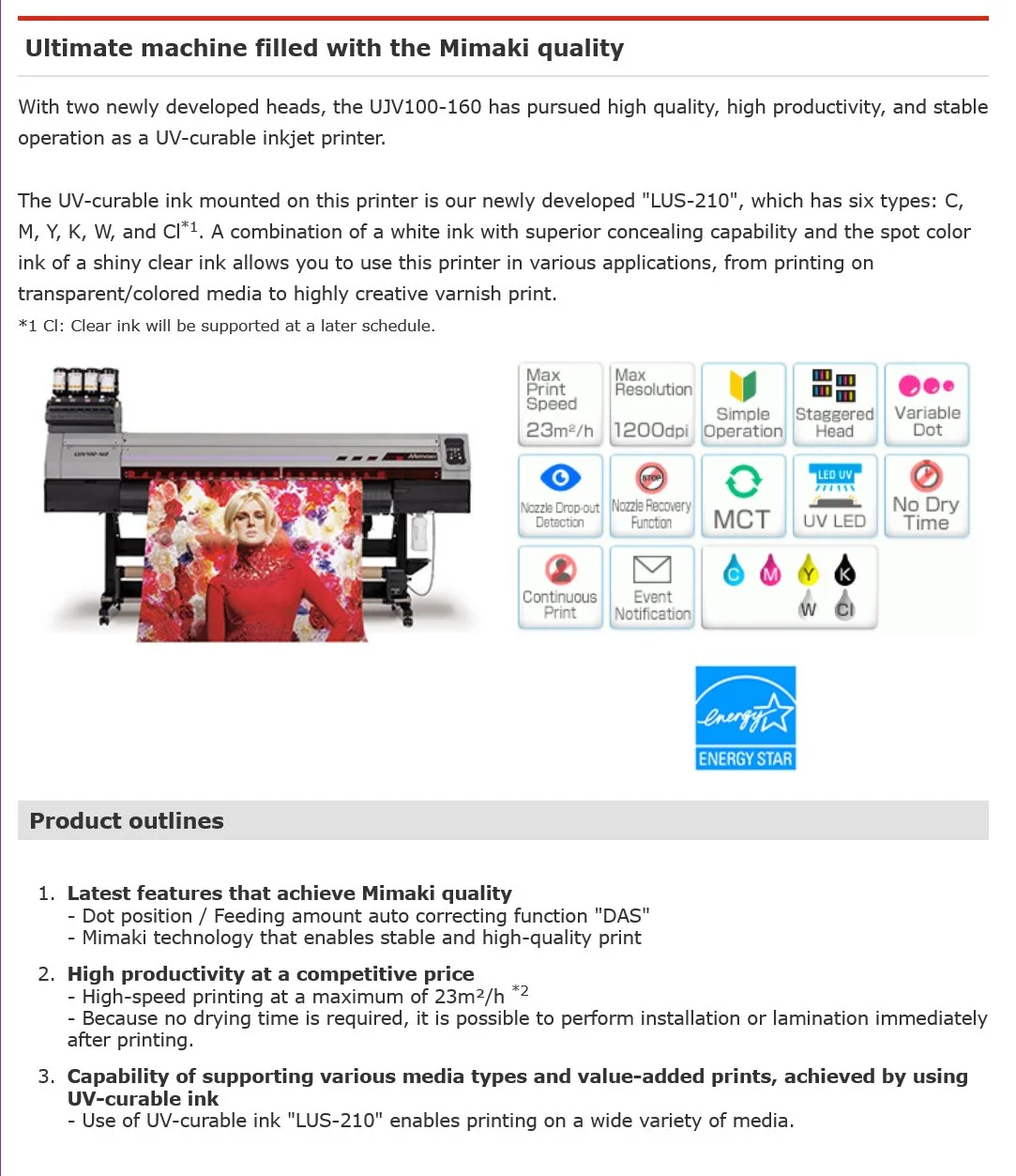 Original Mimaki Inkjet UV Printer Ujv100-160PLUS Wall Paper Printer ...