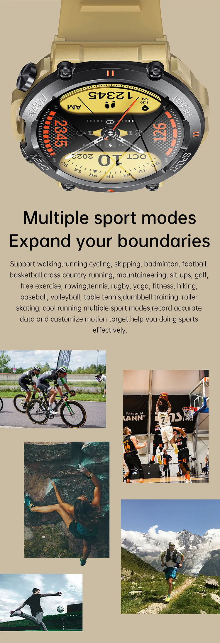 K56 Pro Smart Watch - Outdoor Fitness & Heart Rate Monitor