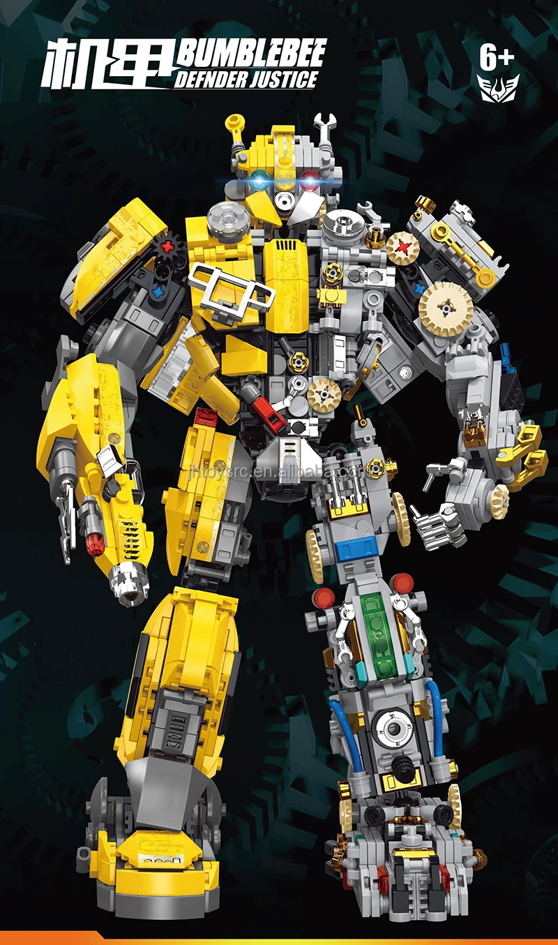 Plastic Bee Action Figure Robot Model Kit Transform Brick Toys Engineering Transformation Car ...