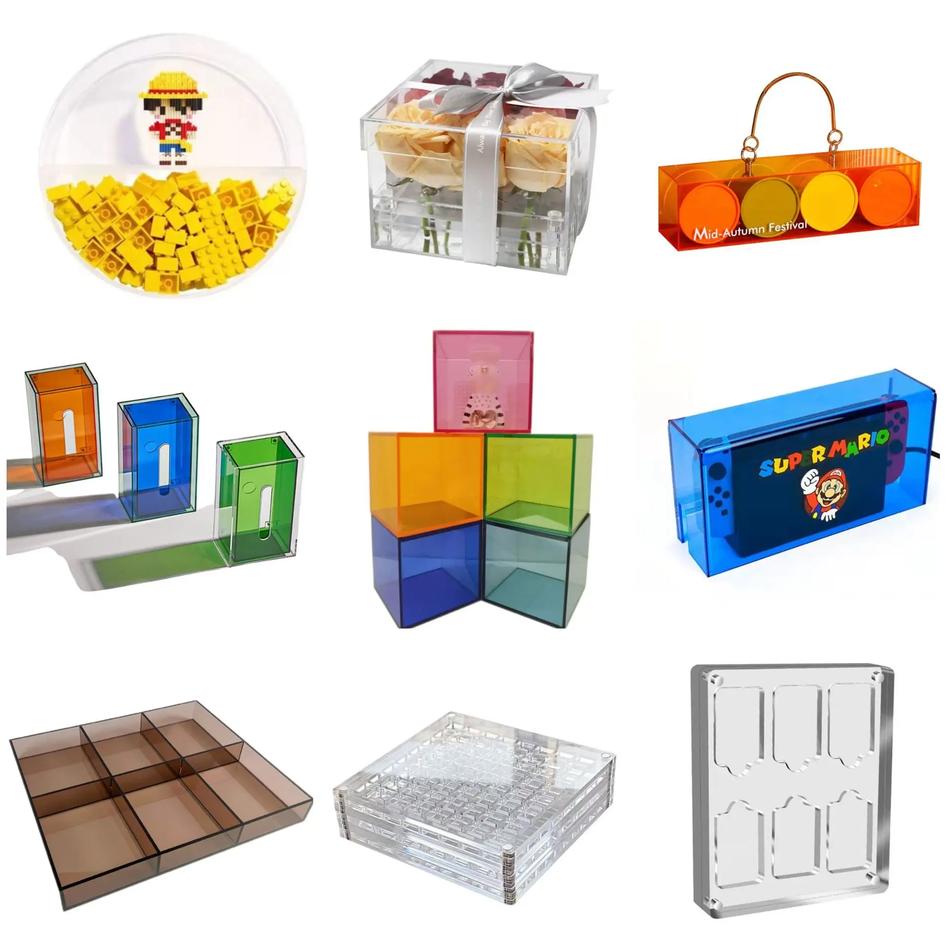 Custom Brand Display Acrylic Photo Blocks Acrylic Printing Logo Block ...