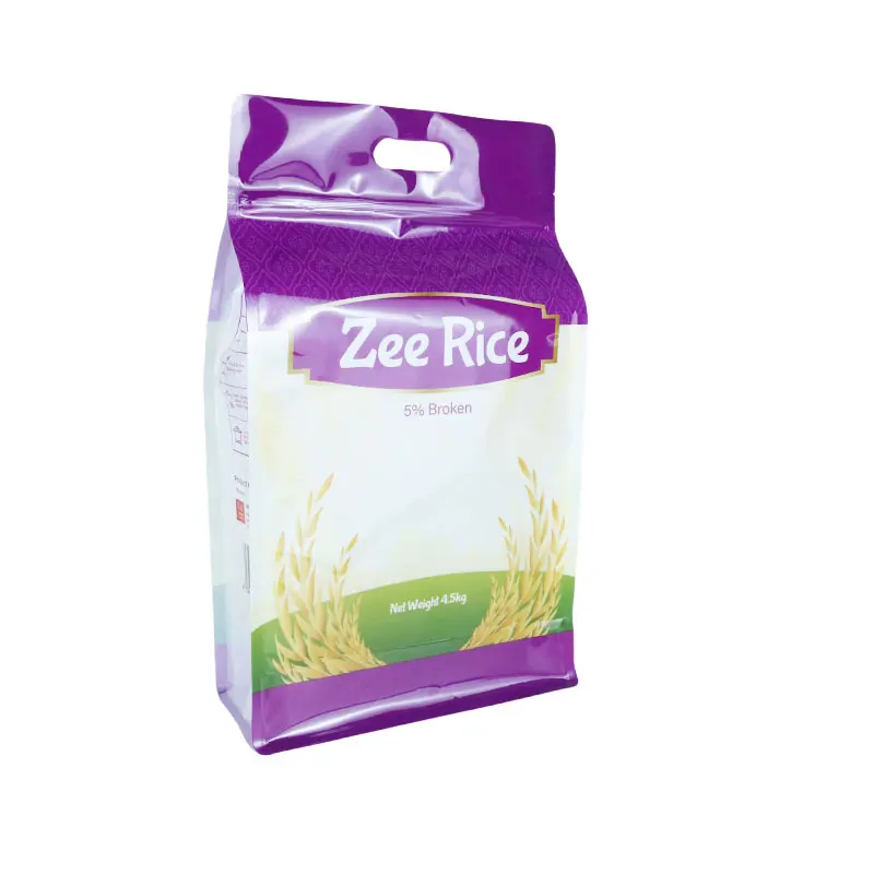 1KG 2KG 5KG Rice Bags Custom Printed Moistureproof Flat Bottom Stand up ...