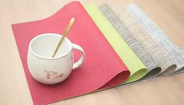 Reusable Set Of Pvc Heat Insulation Kitchen Mats Square Vinyl Placemats ...