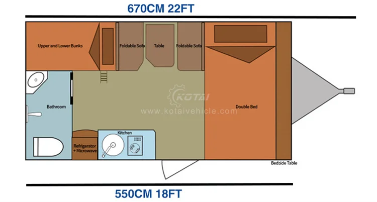 4 Person Spacious Luxury Caravan - High Quality Travel Trailer