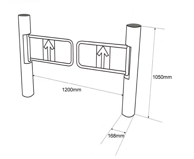 Handicap Pedestrian Barrier - Automatic Pole Access Control