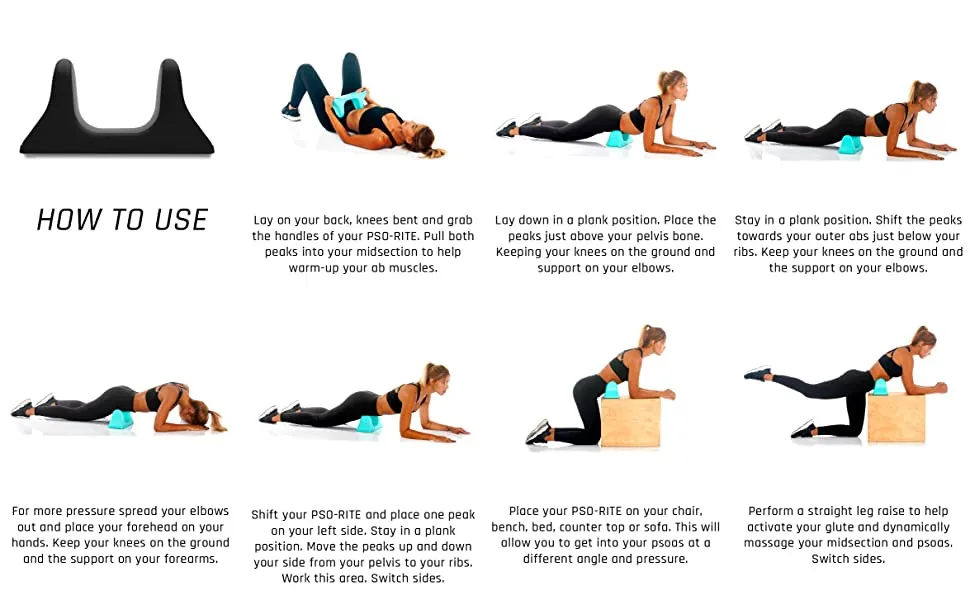 Wellshow Psoas Muscle Release And Deep Tissue Massage Fitness Tool Gym ...