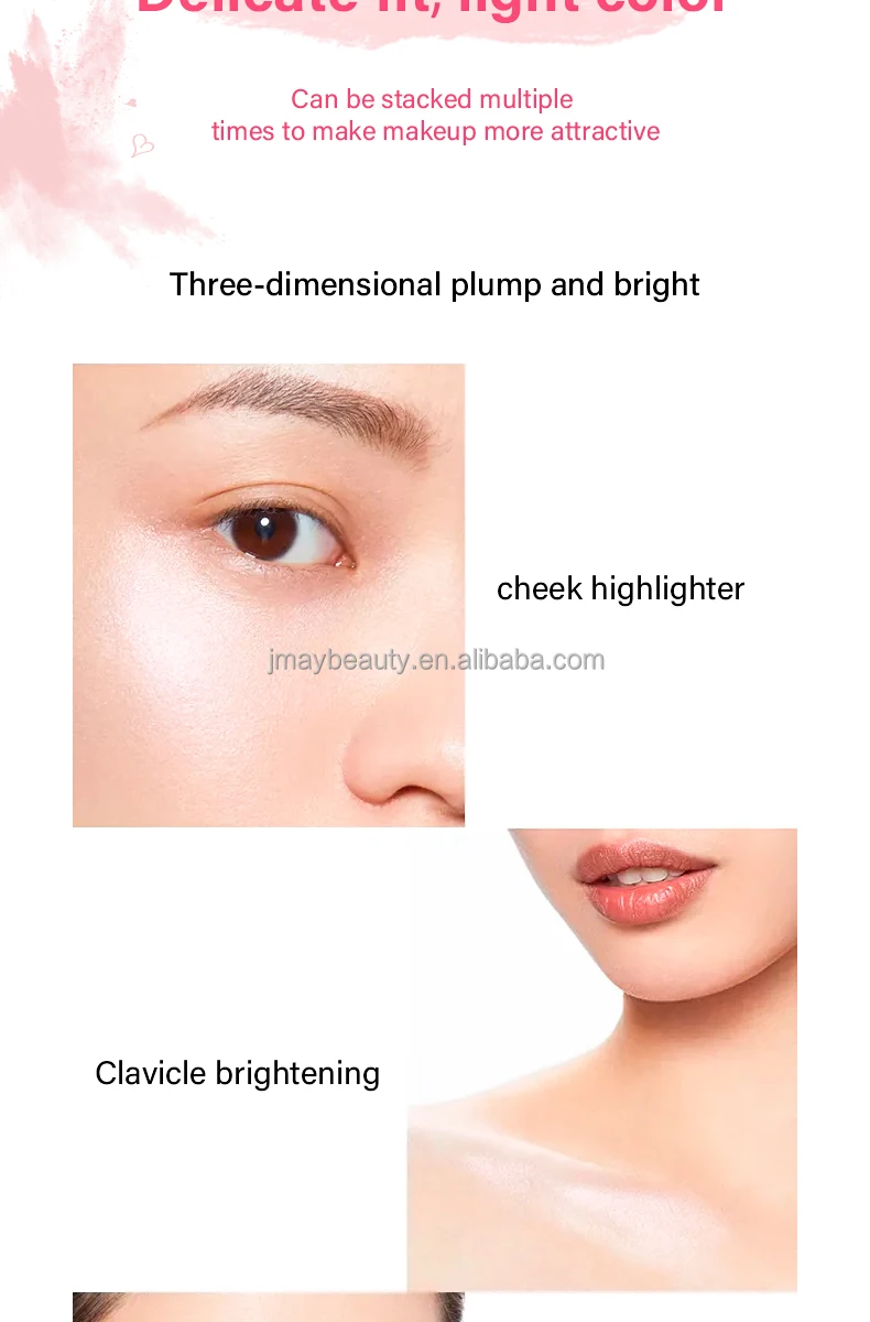 Private Label Pressed Powder Heart Shape Bronzer & Highlighters Face ...