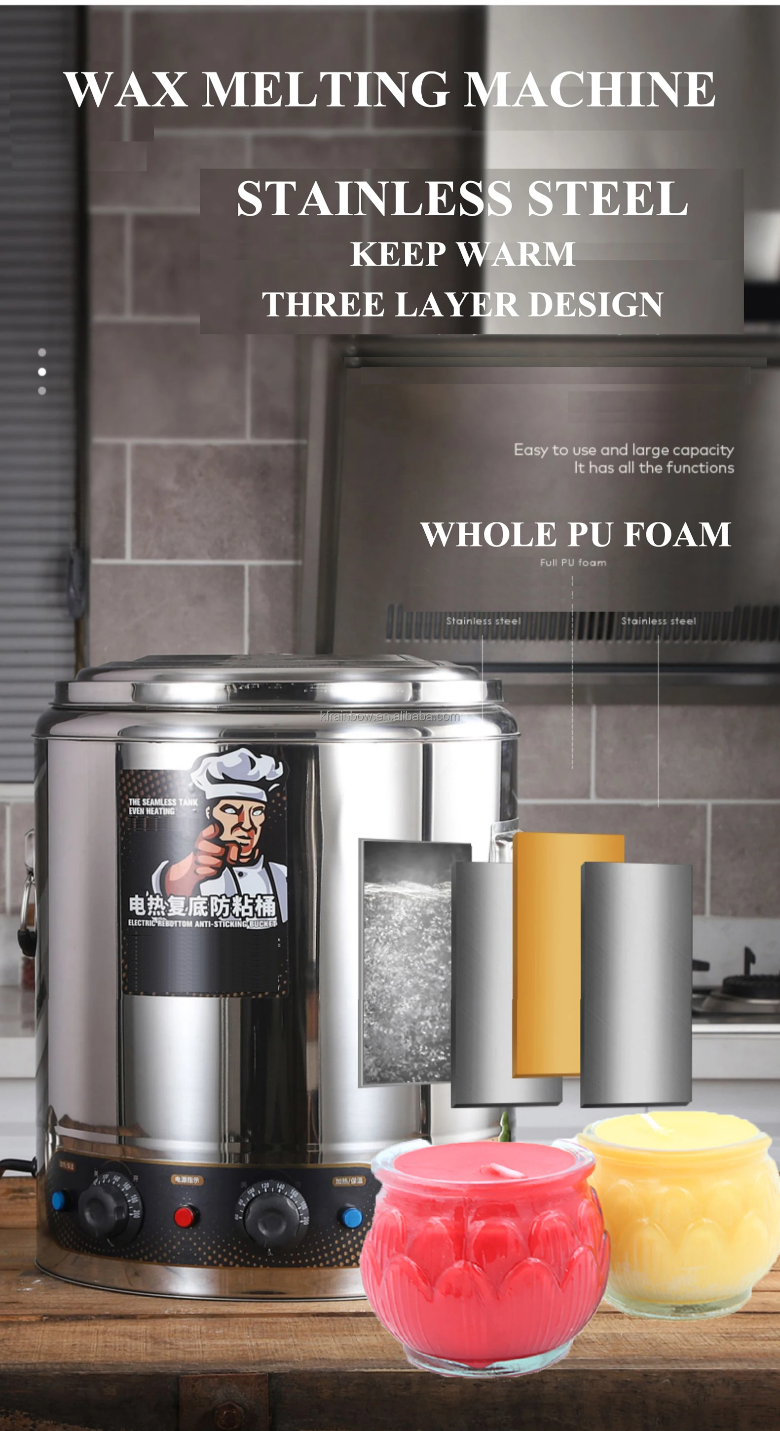 Desktop Candle Filling Machine Wax Melting Melter Electric Candle ...