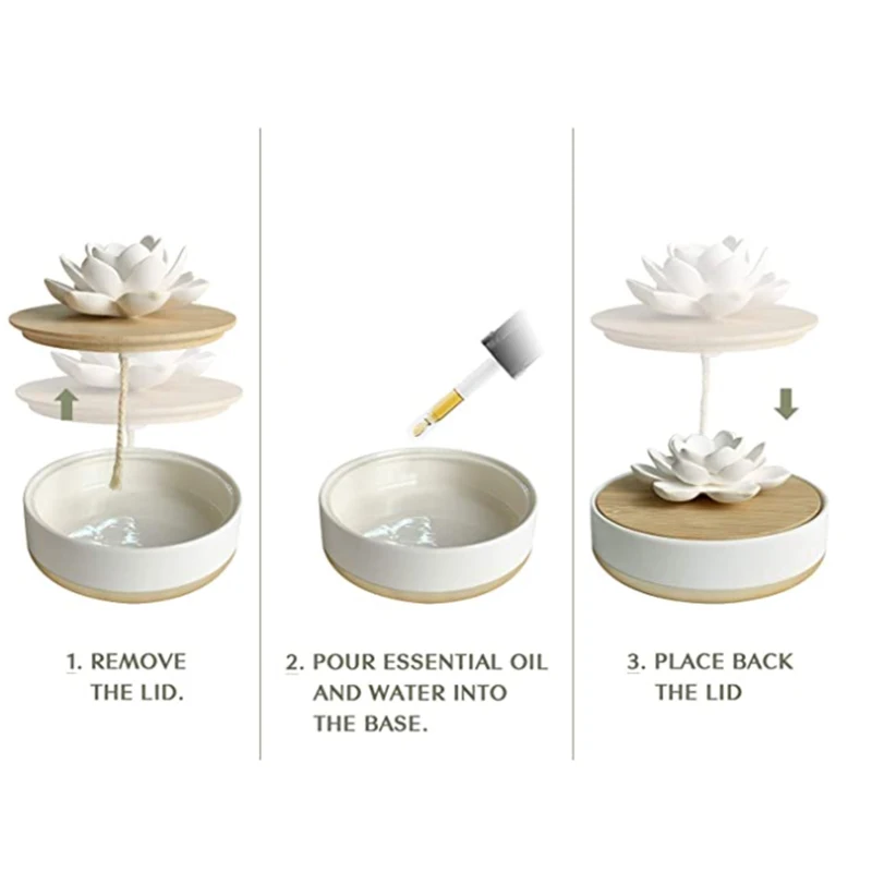 Ceramic Sola Flowers Reed Diffuser - Fresh Home Fragrance