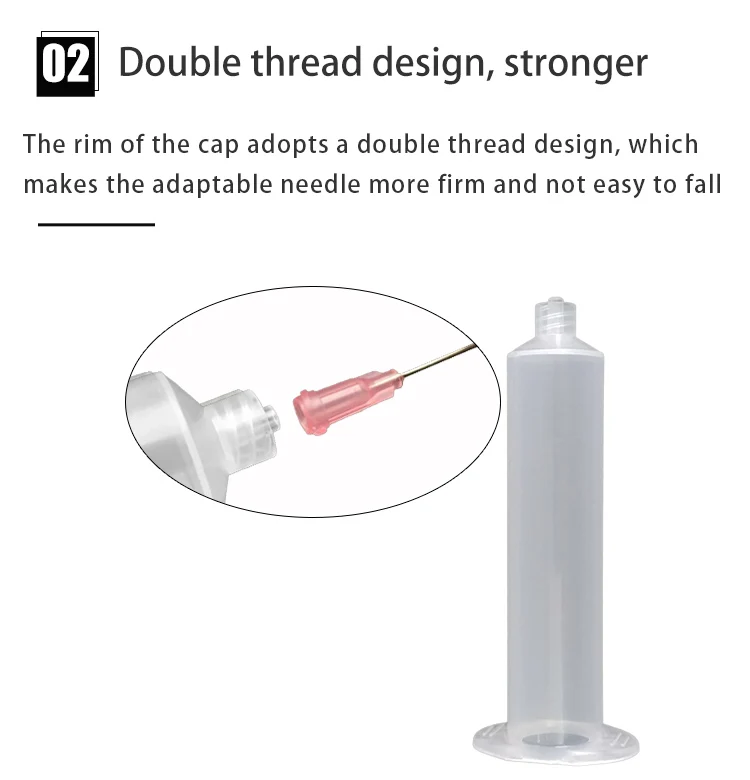 Pneumatic Us Style Glue Dispensing Syringes - 3cc to 55cc