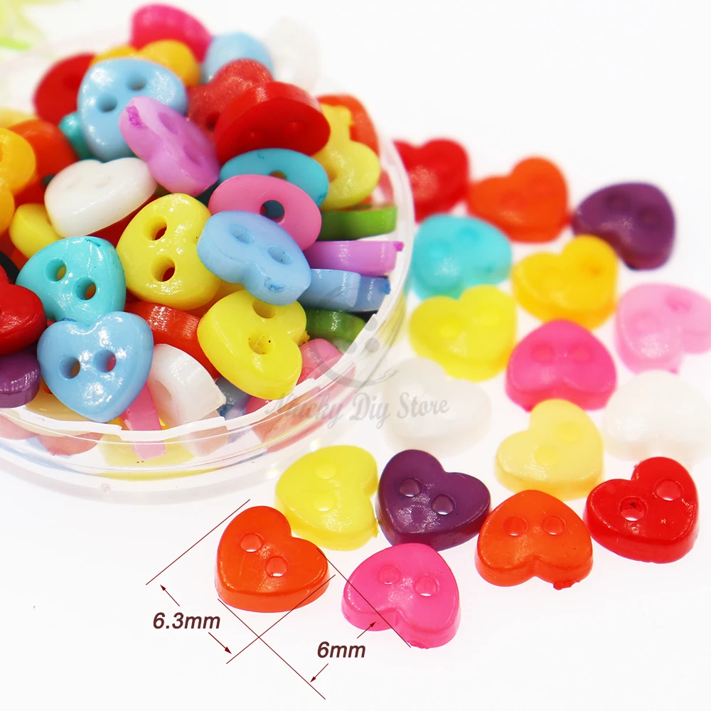 6mm Mixed Colorful Mixed Shapes 6mm Mini Plastic Buttons for Small Doll ...