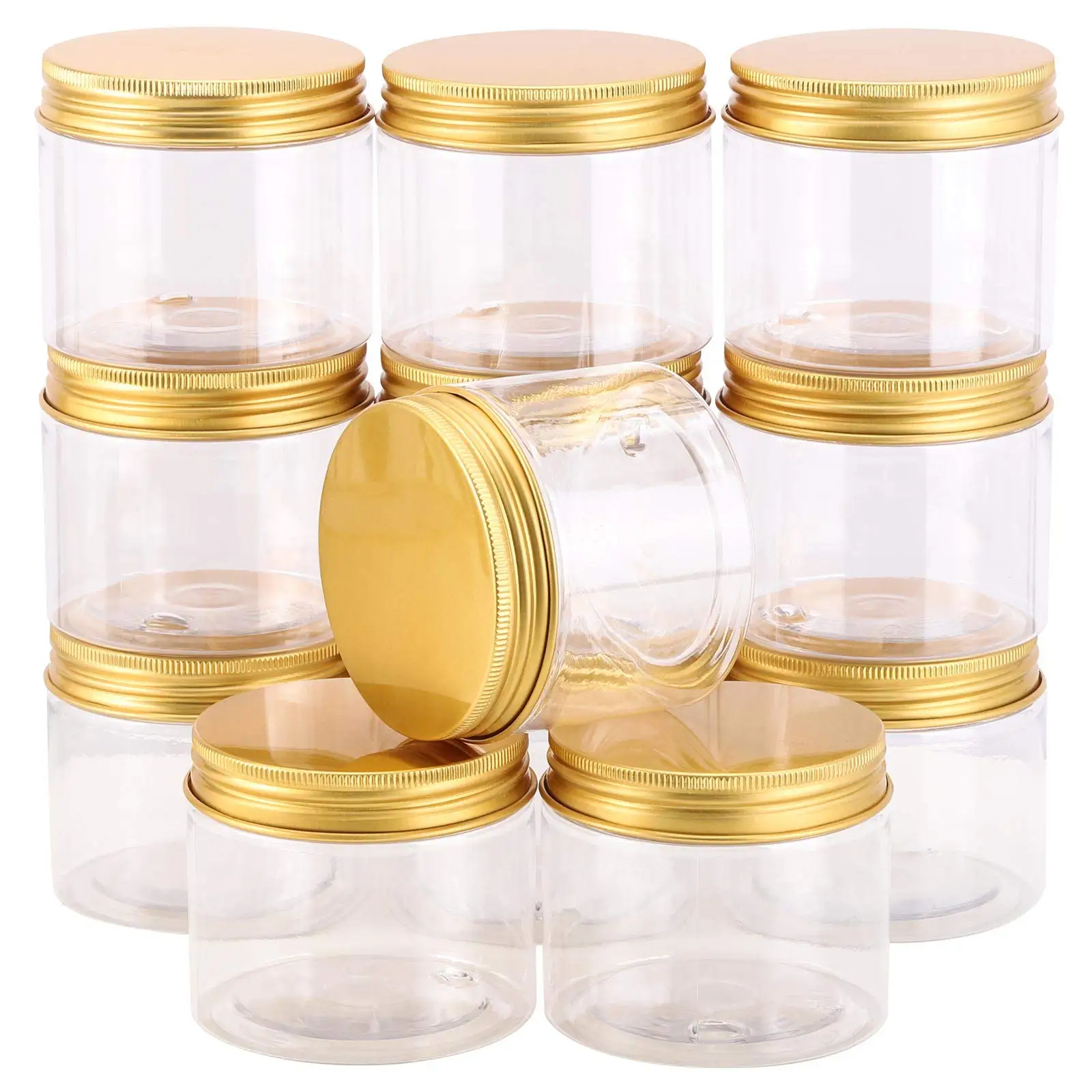 Unique Shape 100ml 150ml Cosmetic Face Cream Eye Serum Jar Glossy Black ...