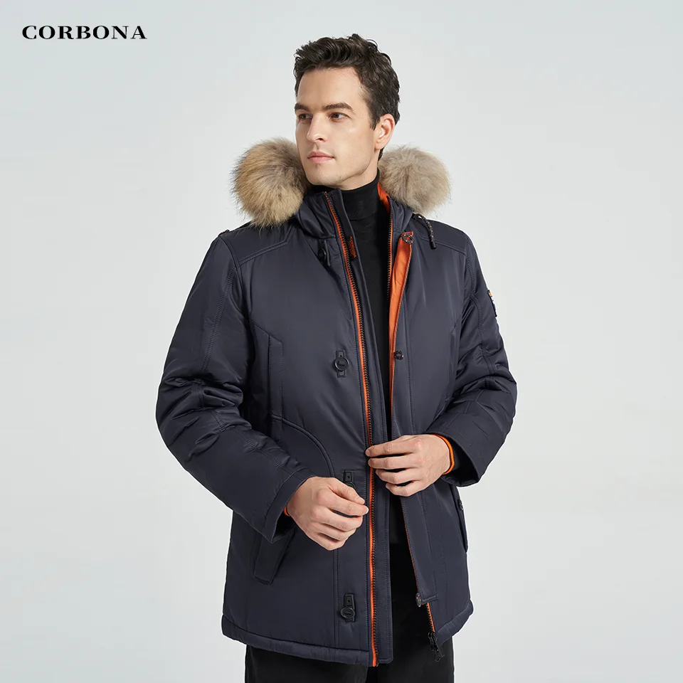 CORBONA N3B Type Winter Parka Men’s Coat with Real Fur Hood