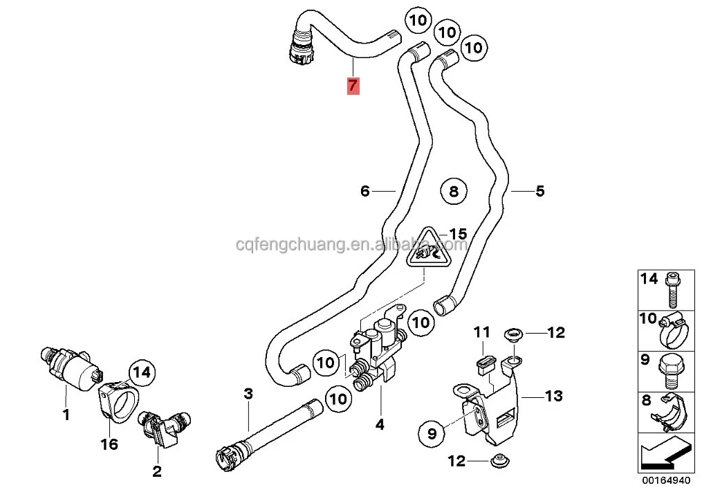 Auto Parts Cooling System Radiator Coolant Hose for BMW X5 E70 OEM ...