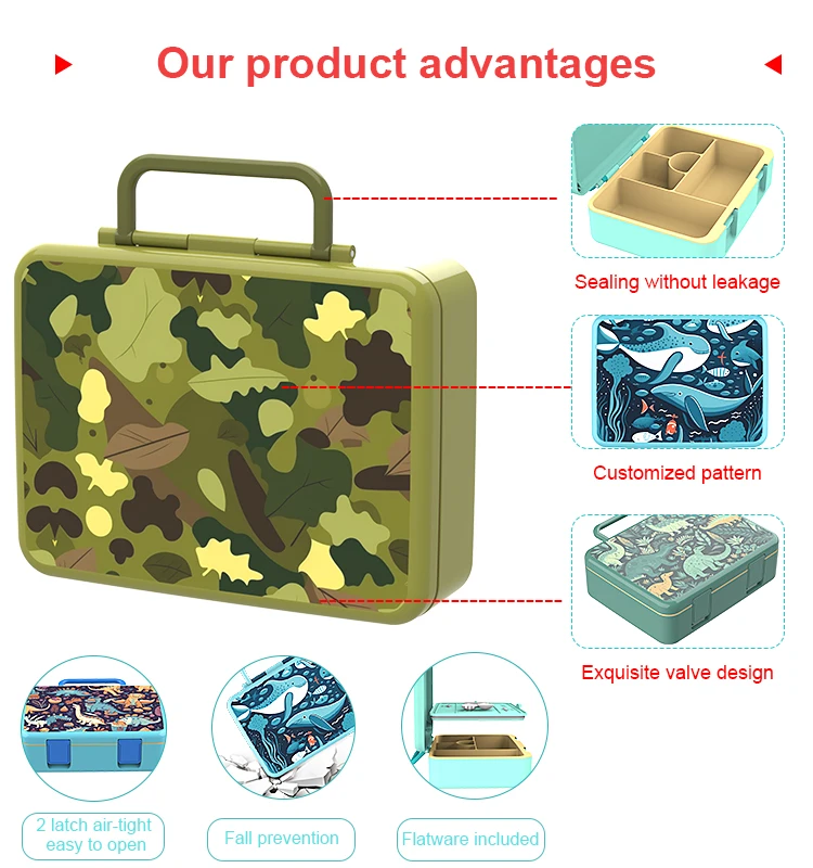 Wholesale Clamshell Compartments Kids Lunch Box Bento For Child School ...
