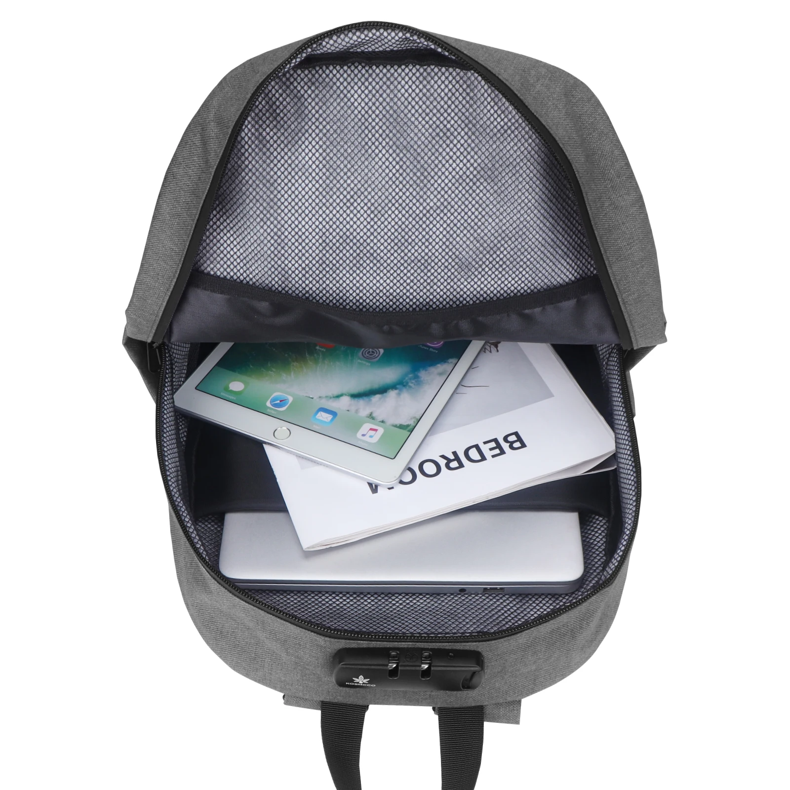 Custom Hemp Smell Proof Backpack Carbon Lined With Combination Lock ...