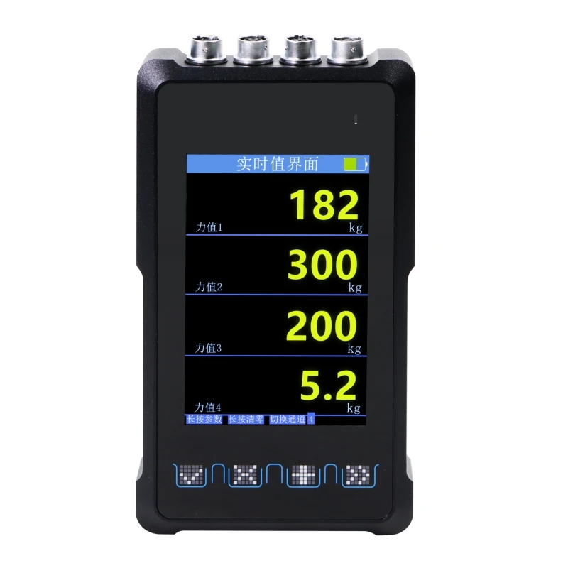 4 Channel Handheld Force Gauge Weighing Compression Tension Measure ...