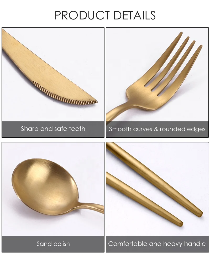 Wholesale Luxury Silver Rose Gold Wedding Stainless Steel Flatware ...
