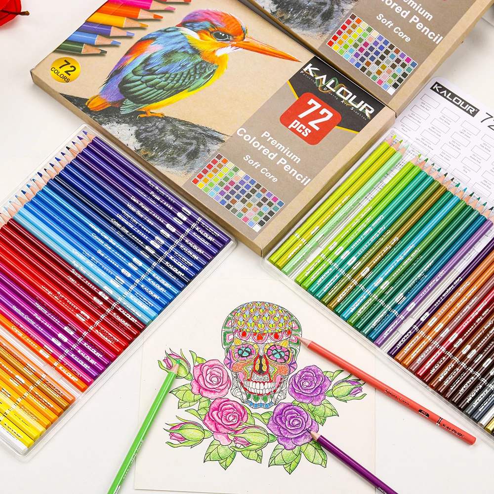 72pcs Colored Pencils - Vibrant, Soft Core, and Affordable