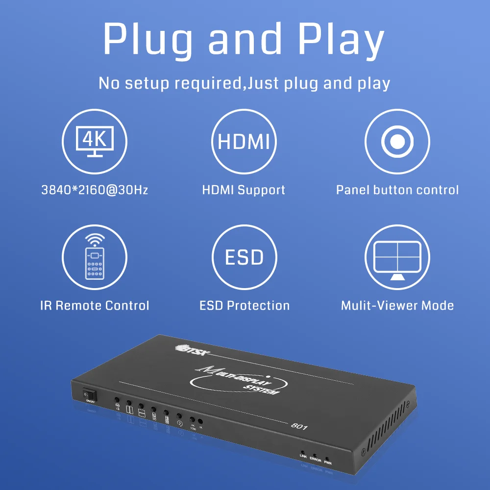 Bitvisus IR Remote Control 3840x2160@30Hz 8 Input1 Output 8x1 HDIMI ...