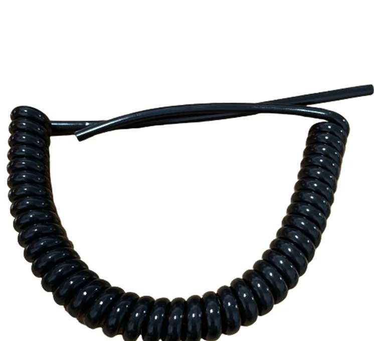 Multi-specification Glossy Copper Core Power Cord Pu/pvc Spring Wire ...