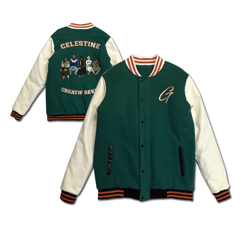 Custom Real Leather Varsity Jacket Free Design Embroidered Logo ...