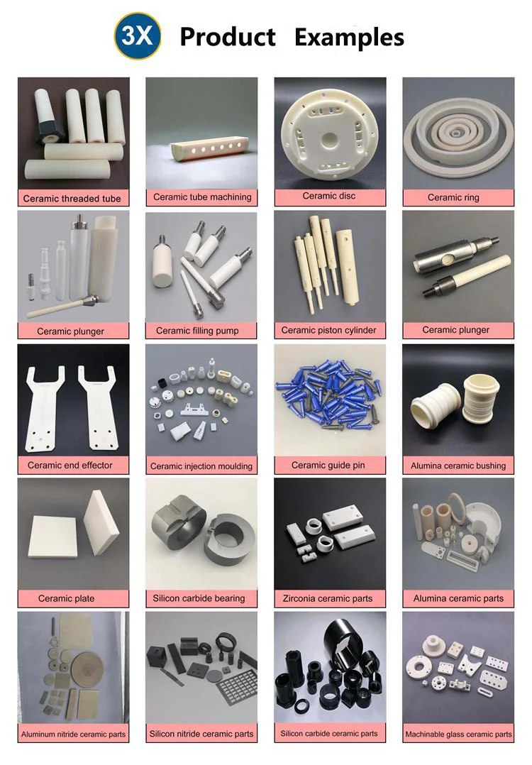 3x Ceramic Parts Odm Oem Shaft Silicon Nitride Bushing Carbide Sleeve ...