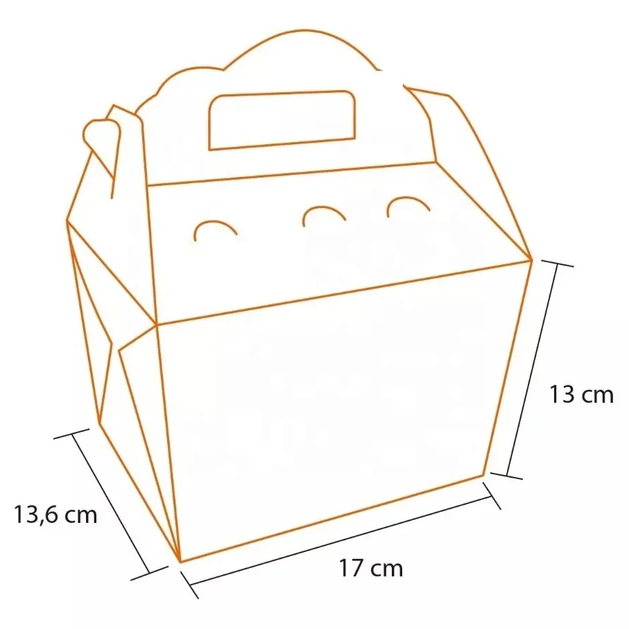 Wholesale Custom Disposable Fast Food Packing Paper Takeout Box Kraft