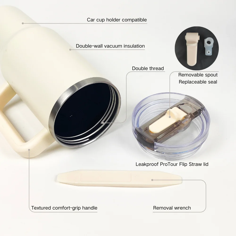 Promotion Leakproof Bpa Free Detachable Flip Straw Removable Spout ...