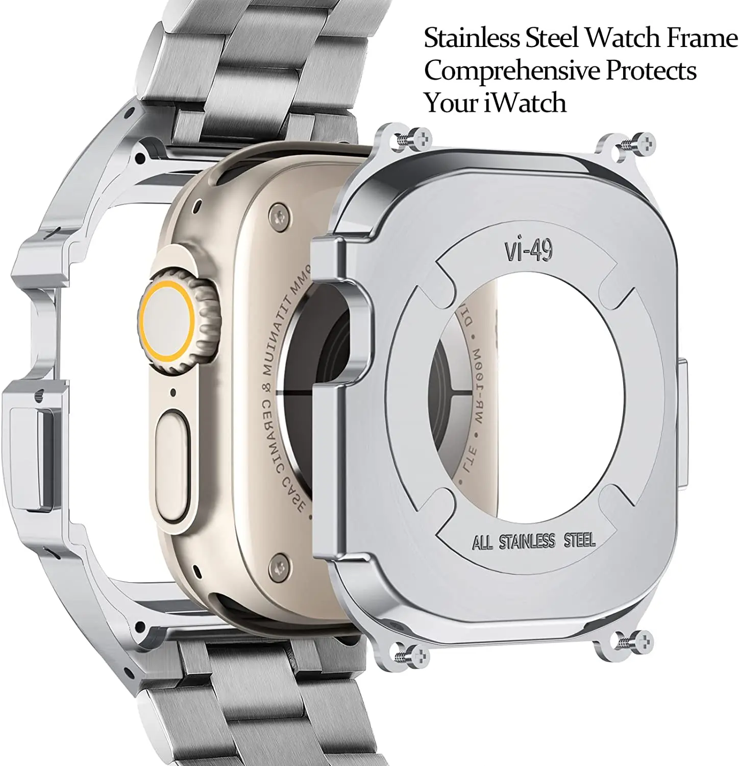 Metal Ap Watch Case Cover Modification Stainless Steel Watch Band For ...