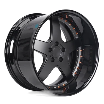 2-piece Forged Wheels Deep Lip Dish 18 19 20 21 22 23 24 26 Inch Black ...