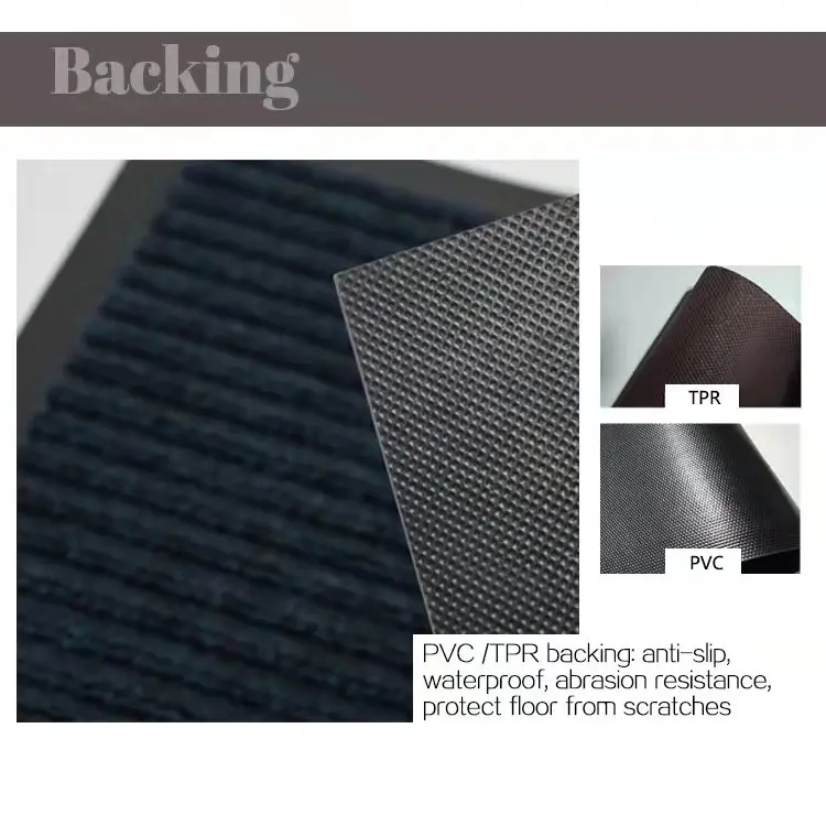 Dirt Trap Door Mats - Durable Polyester with PVC Backing