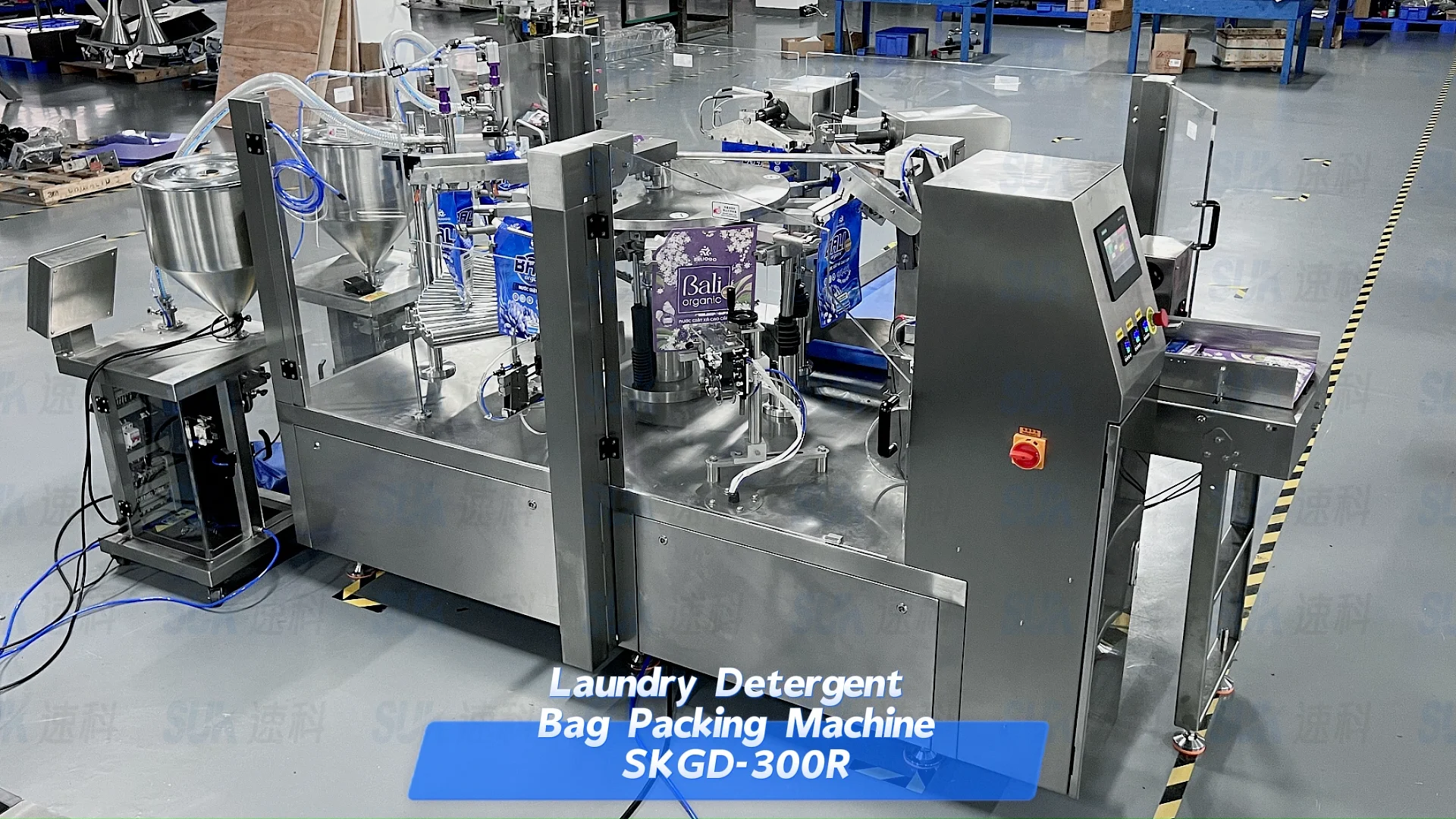 Washing Liquid Detergent Doypack Packaging Machine Automatic Stand-up Pouch Filling Packaging ...
