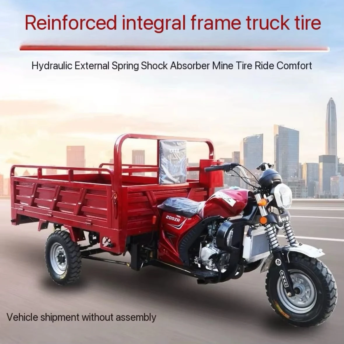 Customizable 250cc Tricycle Self-Unload Hydraulic Dumper Long Box Cargo ...