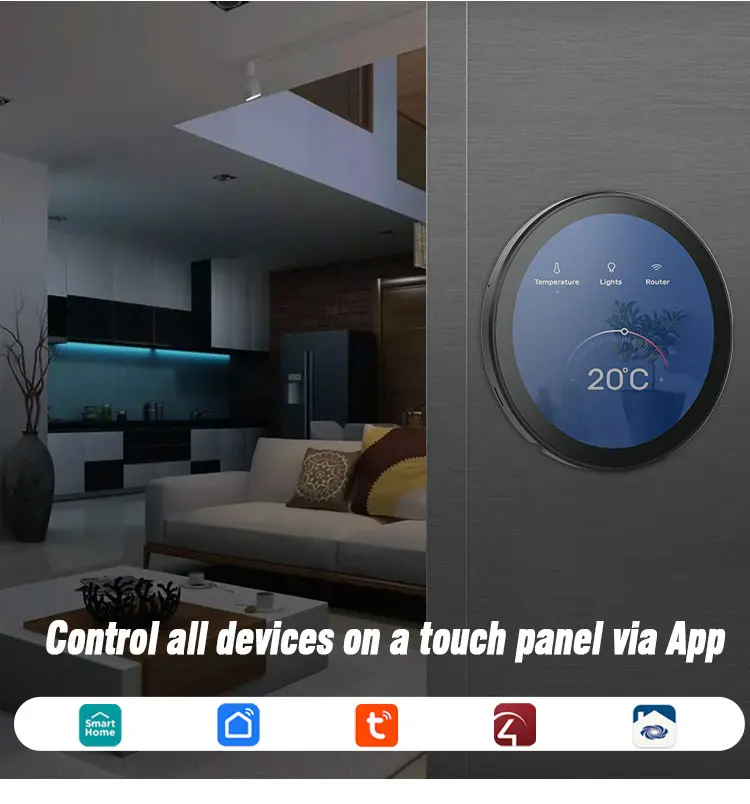 2025 New 5 Inch Circular Smart Home Touch Screen Panel Android /Linux ...