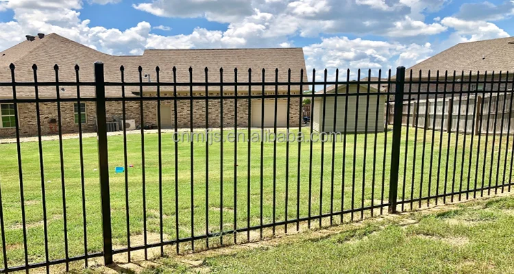 Rod Top Steel Fence High Quality Steel Fencing Wrought Iron Fence Panel ...