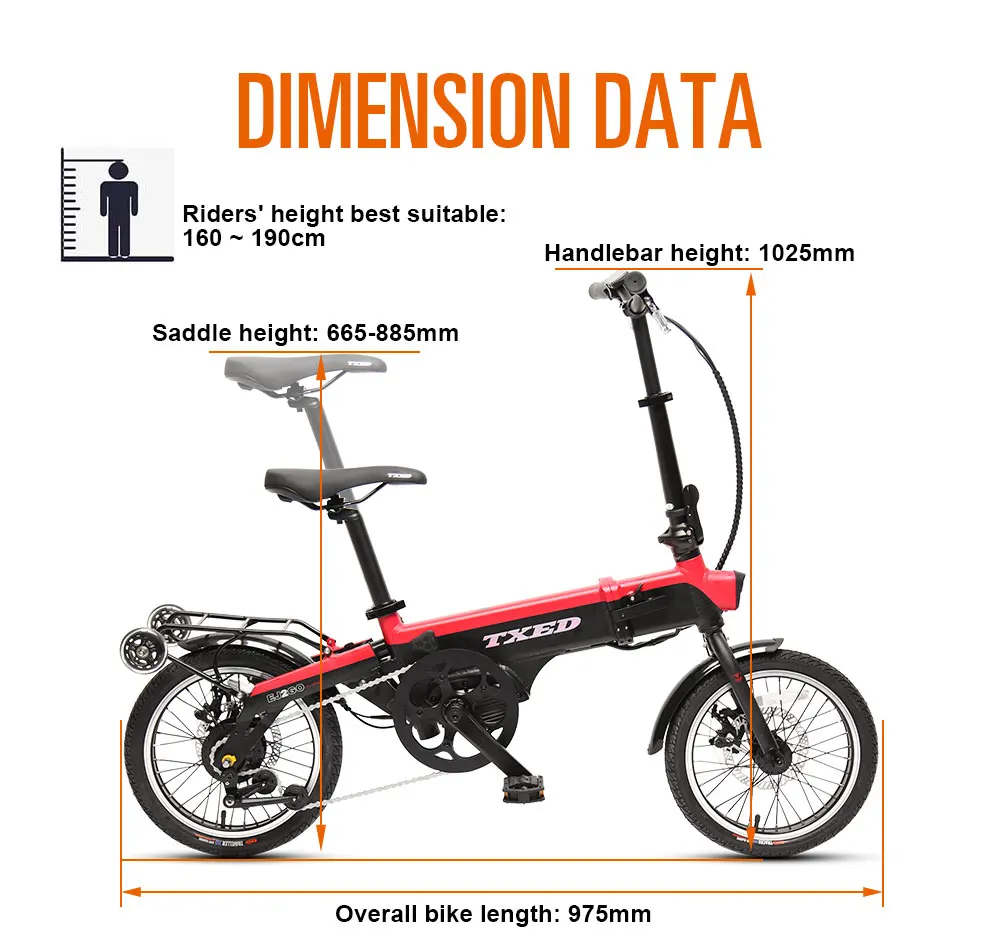 Txed 250w Electric Bicycle Fully Hidden Inside Mono Tube Lithium ...