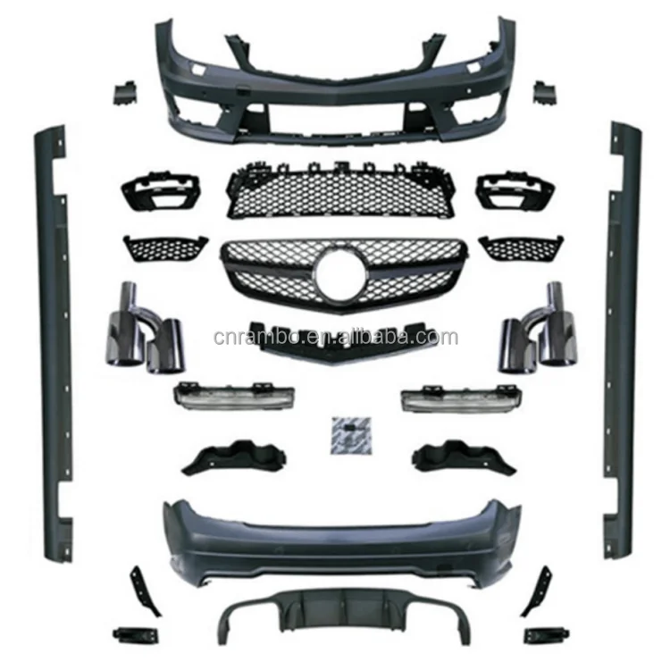 C63 Amg Look Body Kit For Mercedes Benz C-class W204 - Buy W204 C63 Amg ...