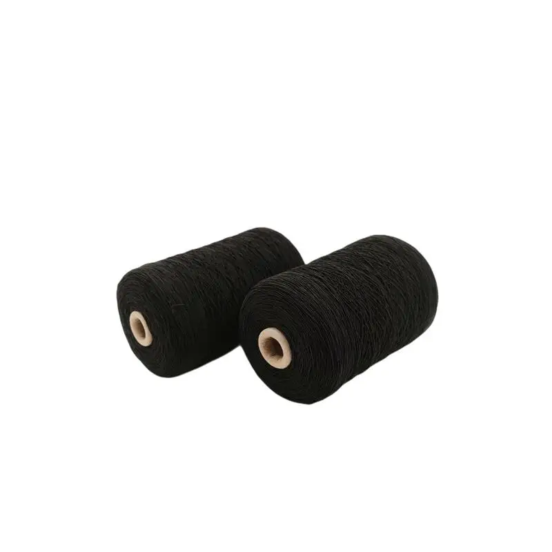 Good Elastic Yarn 63#/150/150 Black Rubber Yarn With Polyester Rubber Thread For Making Gloves ...