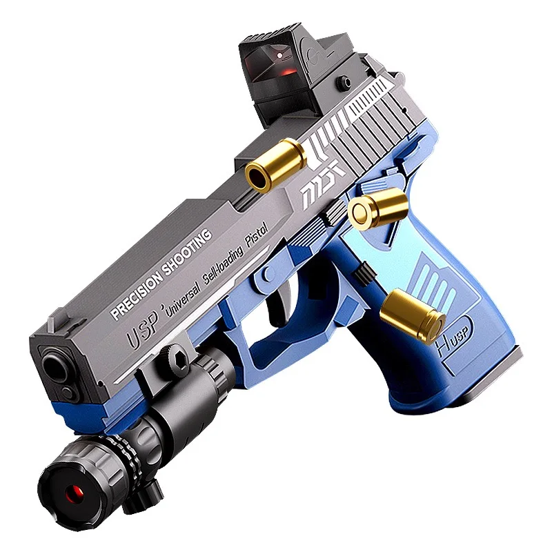 Ups Pistol Soft Bullet Shell Ejection Blaster Automatic Continuous ...